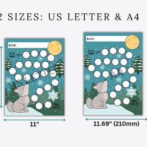 Wolf Reward Chart: Kids' Behavior Tracker (printable PDF) - Etsy