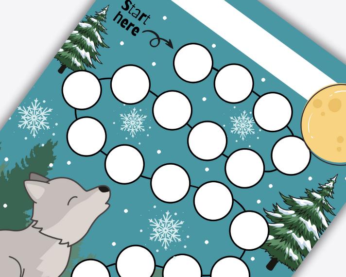 Wolf Reward Chart: Kids' Behavior Tracker (printable PDF) - Etsy