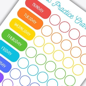 Printable Music Practice Reward Chart: Fun Tracker for Piano, Guitar ...