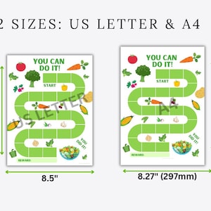 Vegetable Sticker Chart, Printable Reward Chart, Veggie Sticker Chart ...