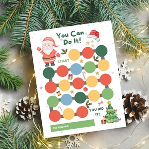 Printable Santa Reward Chart, Reward Chart for Christmas, Holiday ...