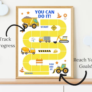 Printable Vehicle Reward Chart for Boys: Potty Training, Classroom ...