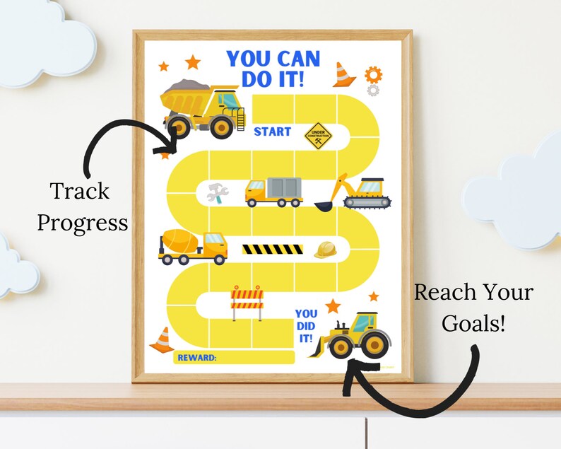 Printable Vehicle Reward Chart for Boys: Potty Training, Classroom ...