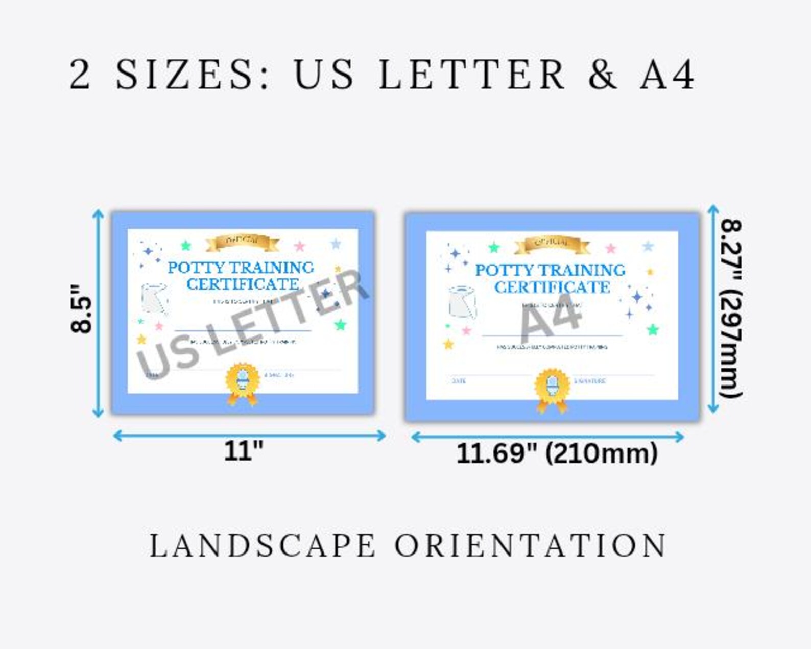 Potty Training Certificate, Toilet Training Diploma, Potty Training ...