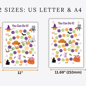 Halloween Reward Chart, Printable Kids Reward Chart, Fall Sticker Chart ...