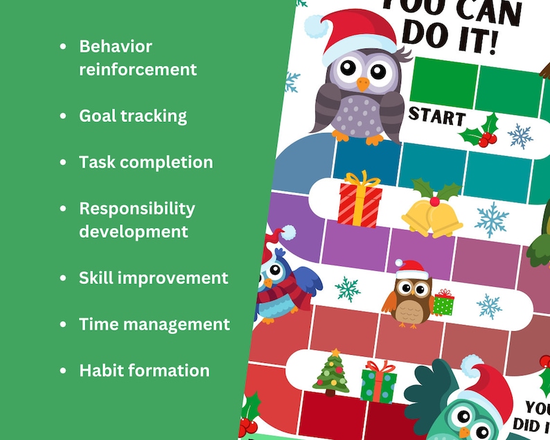 Printable Reward Chart, Christmas Reward Chart, Kids Reward Chart ...