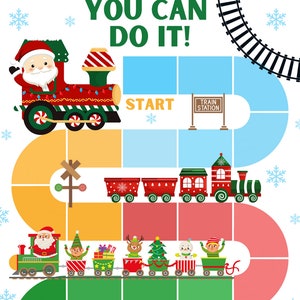 Train Reward Chart, Christmas Sticker Chart, Reward Chart Kids ...