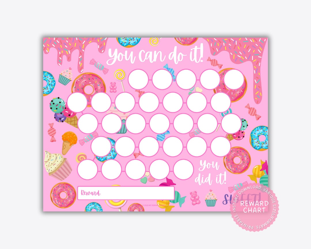 Buy Candy Reward Chart, Girls Reward Chart, Toddler Chore Chart, Potty ...