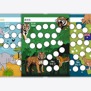Printable Zoo Animal Reward Charts: Behavior, Potty Training (PDF) - Etsy