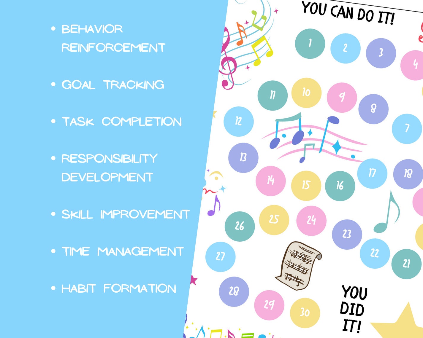 Printable Music Reward Chart, Music Practice, Violin Practice Chart ...