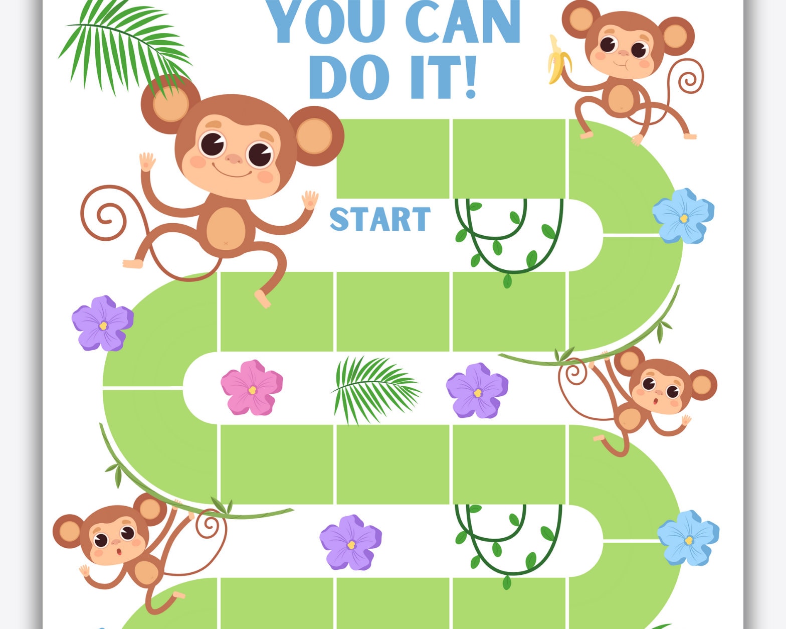 Monkey Reward Chart, Kids Printable Reward Chart, Potty Training Chart ...