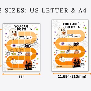 Halloween Reward Chart: Kids Behavior & Potty Training (printable PDF ...