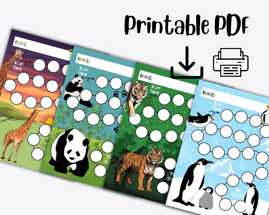 Printable Zoo Animal Reward Charts: Behavior, Potty Training (PDF) - Etsy