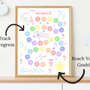 Printable Rainbow Music Practice Reward Chart (PDF, PNG, JPG) - Etsy