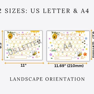 Printable Bee Reward Chart, Honey Bee Behavior Chart, Reward Chart Kids ...