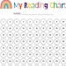Kids Printable Reading Chart, Rainbow Reading Reward Chart, Kids Reward ...