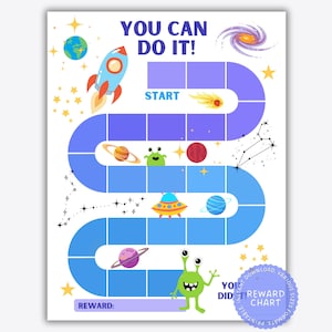 Space Sticker Chart, Outer Space Reward Chart, Kids Reward Chart ...
