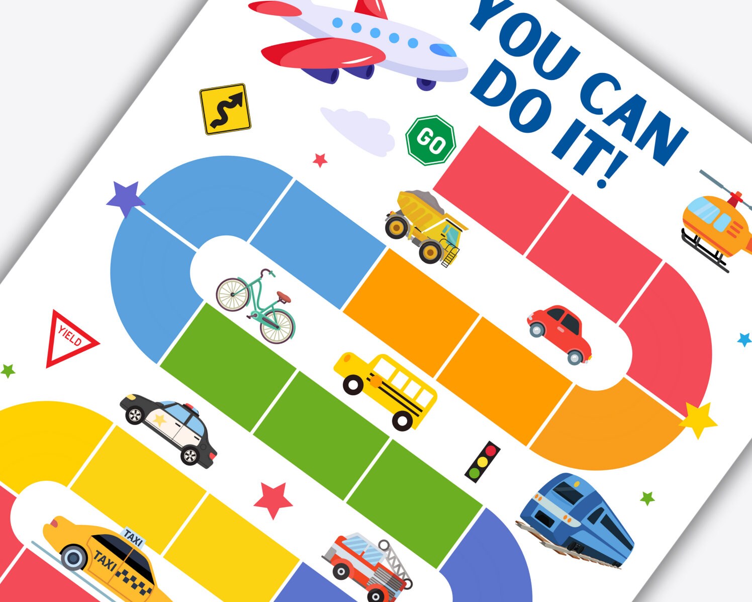 Vehicle Reward Chart Kids Printable, Kids Reward Chart, Potty Training ...