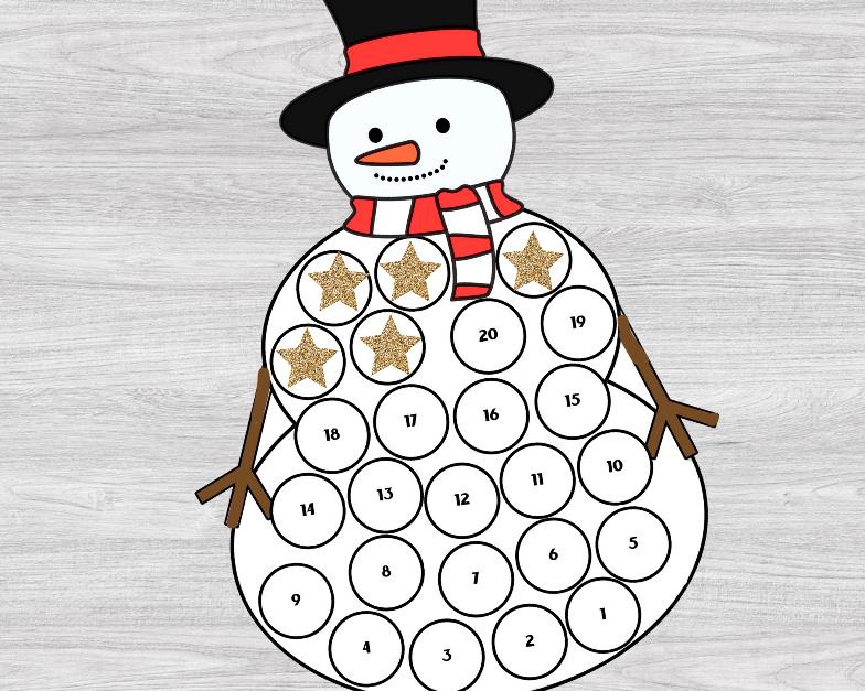 Printable Christmas Countdown, Snowman Reward Chart, Snowman Sticker ...