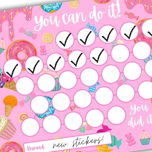 Candy Reward Chart, Girls Reward Chart, Toddler Chore Chart, Potty ...