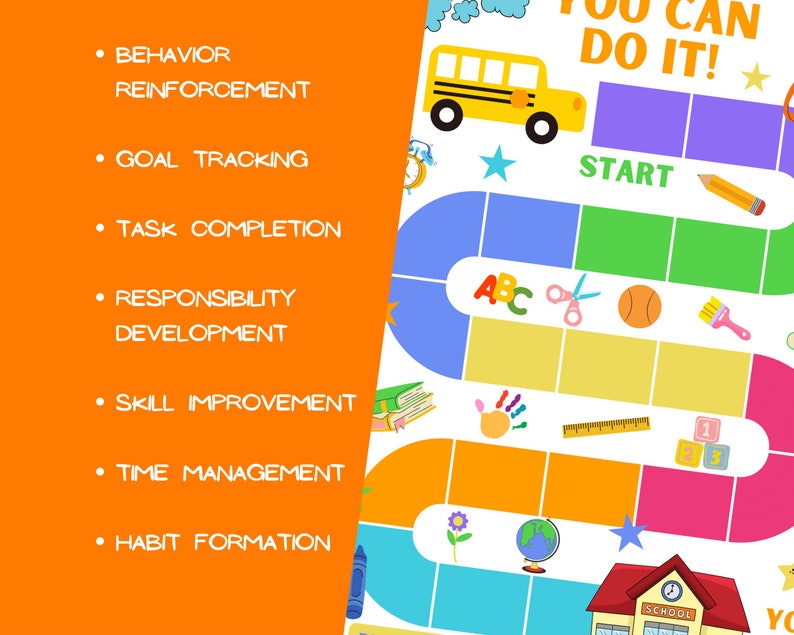 School Reward Chart: Kids Behavior Tracker (PDF, PNG, JPG) - Etsy