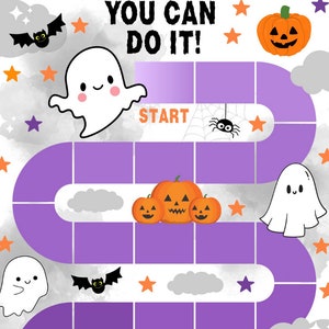 Halloween Reward Chart, Printable Reward Chart, Kids Fall Sticker Chart ...