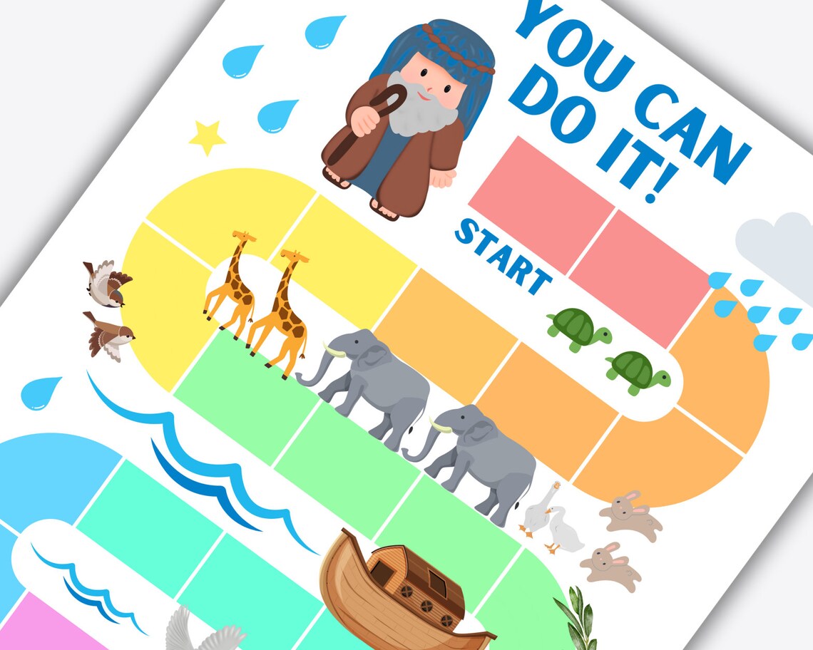 Noah's Ark Reward Chart: Christian Kids Activity (PDF & PNG) - Etsy Canada