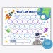 Printable Outer Space Reward Chart for Kids, Potty Training Chart for ...