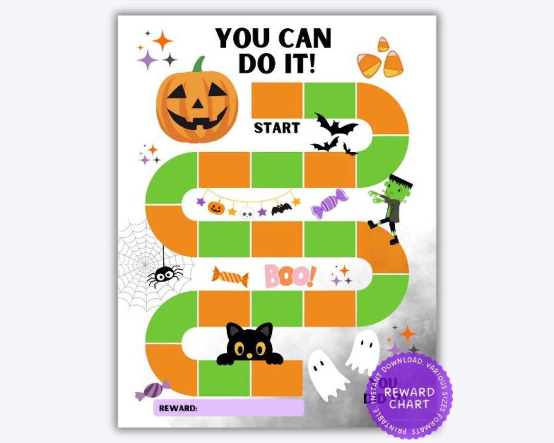 Halloween Reward Chart Printable: Spooky Classroom Behavior Incentive ...
