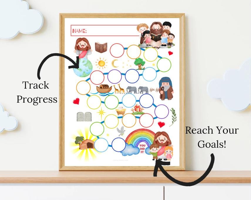 Jesus Reward Chart, Bible Reading Tracker, Church School Chart ...