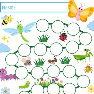 Bug Theme Reward Chart for Kids – Printable Insect Behavior Tracker ...