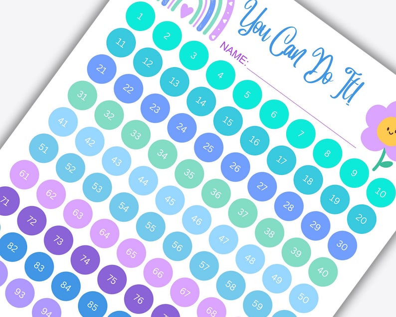 Rainbow Reading Reward Chart: Kids 100-day Challenge (PDF, PNG, JPG) - Etsy