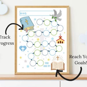 Bible Reading Reward Chart: Christian Habit Tracker (PDF Printable) - Etsy