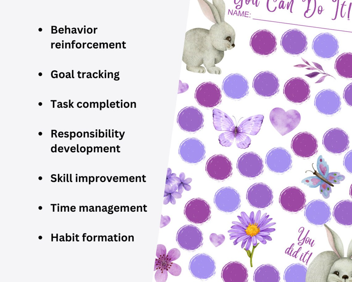 Printable Reward Chart, Easter Reward Chart, Potty Training Chart, Kids ...