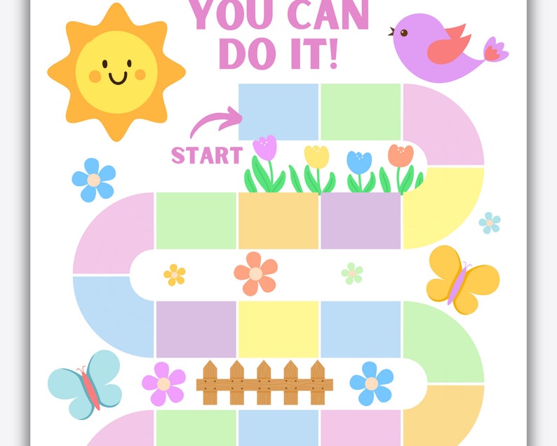 Reward Chart Printable, Kids Reward Chart, Spring Reward Chart, Potty ...