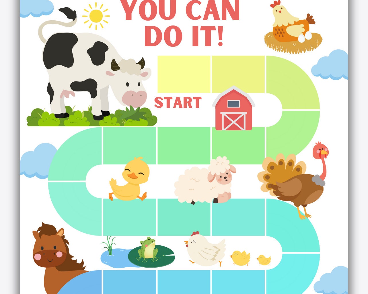 Farm Animal Reward Chart Printable, Farm Sticker Chart, Potty Training ...