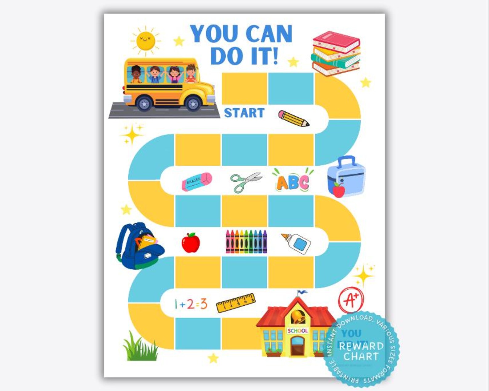 Back to School Reward Chart: Printable Behavior Tracker (PDF Download ...