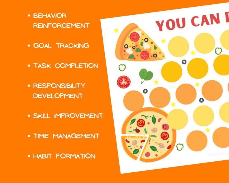 Printable Pizza Reward Chart: Kids Behavior & Potty Training (PDF) - Etsy
