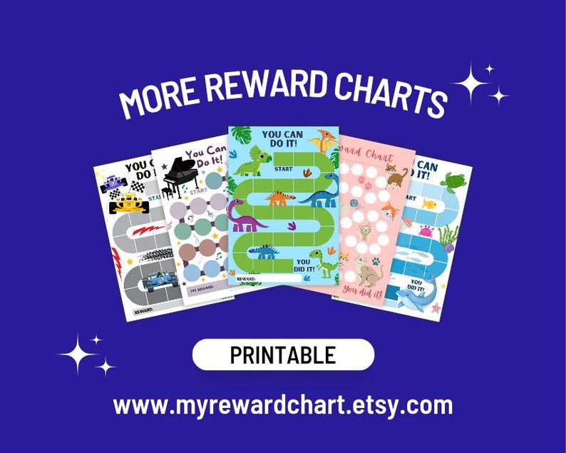 Printable Outer Space Reward Chart for Kids, Potty Training Chart for ...