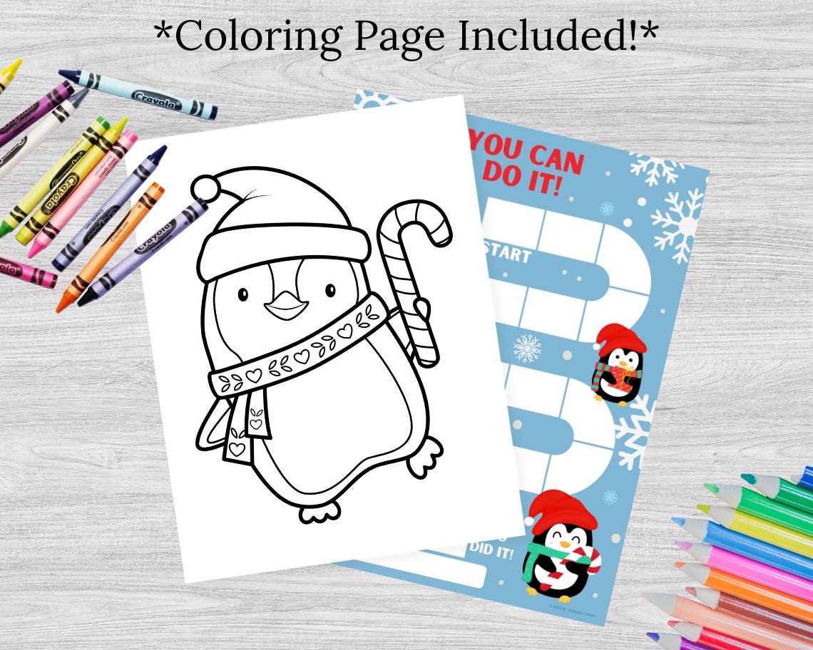 Penguin Reward Chart, Printable Reward Chart, Printable Potty Training ...