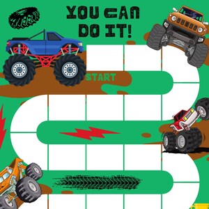 Monster Truck Reward Chart for Boys – Printable Behavior Chart, Toddler ...