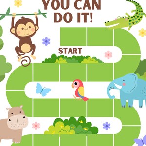 Printable Reward Chart, Jungle Reward Chart, Zoo Sticker Chart, Monkey ...