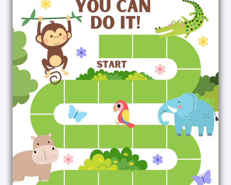 Printable Reward Chart, Jungle Reward Chart, Zoo Sticker Chart, Monkey ...