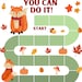 Fall Reward Chart Printable Autumn Sticker Chart, Fox Reward Chart ...