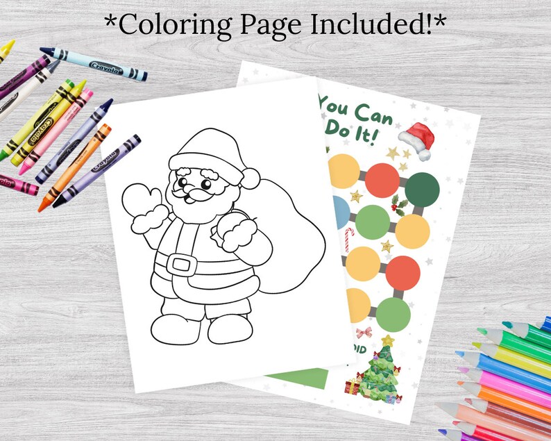 Printable Santa Reward Chart, Reward Chart for Christmas, Holiday ...