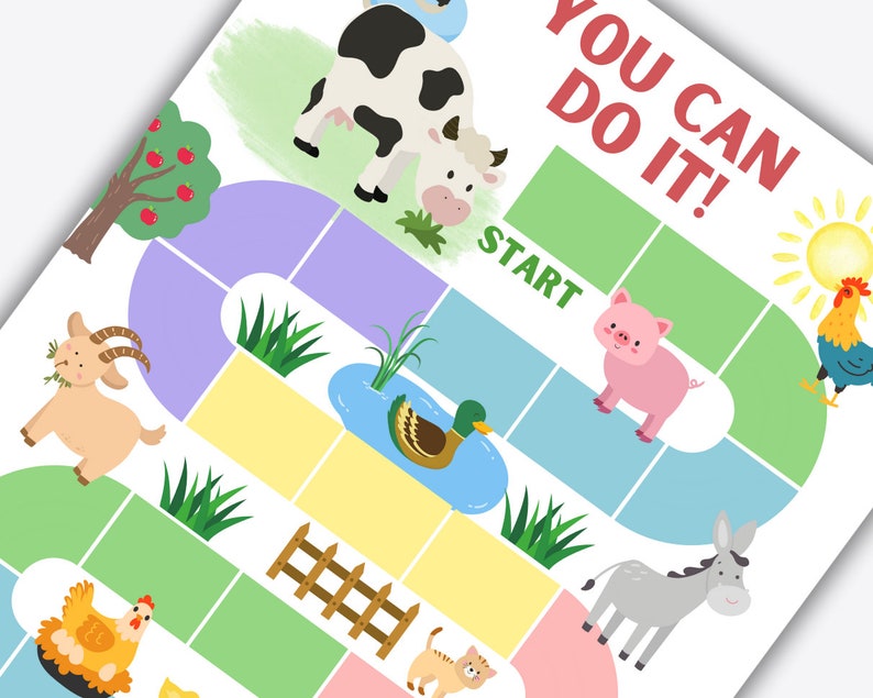 Farm Animal Reward Chart: Kids Behavior, Potty Training (PDF, PNG, JPG ...