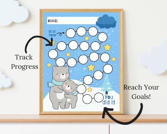 Winter Children's Reward Chart: Goal Tracker, Sticker Chart (PDF, PNG ...