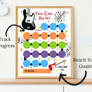 Electric Guitar Practice Reward Chart: Music Class Printable (PDF) - Etsy