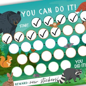 Woodland Animal Reward Chart for Children, Preschool Classroom Forest ...