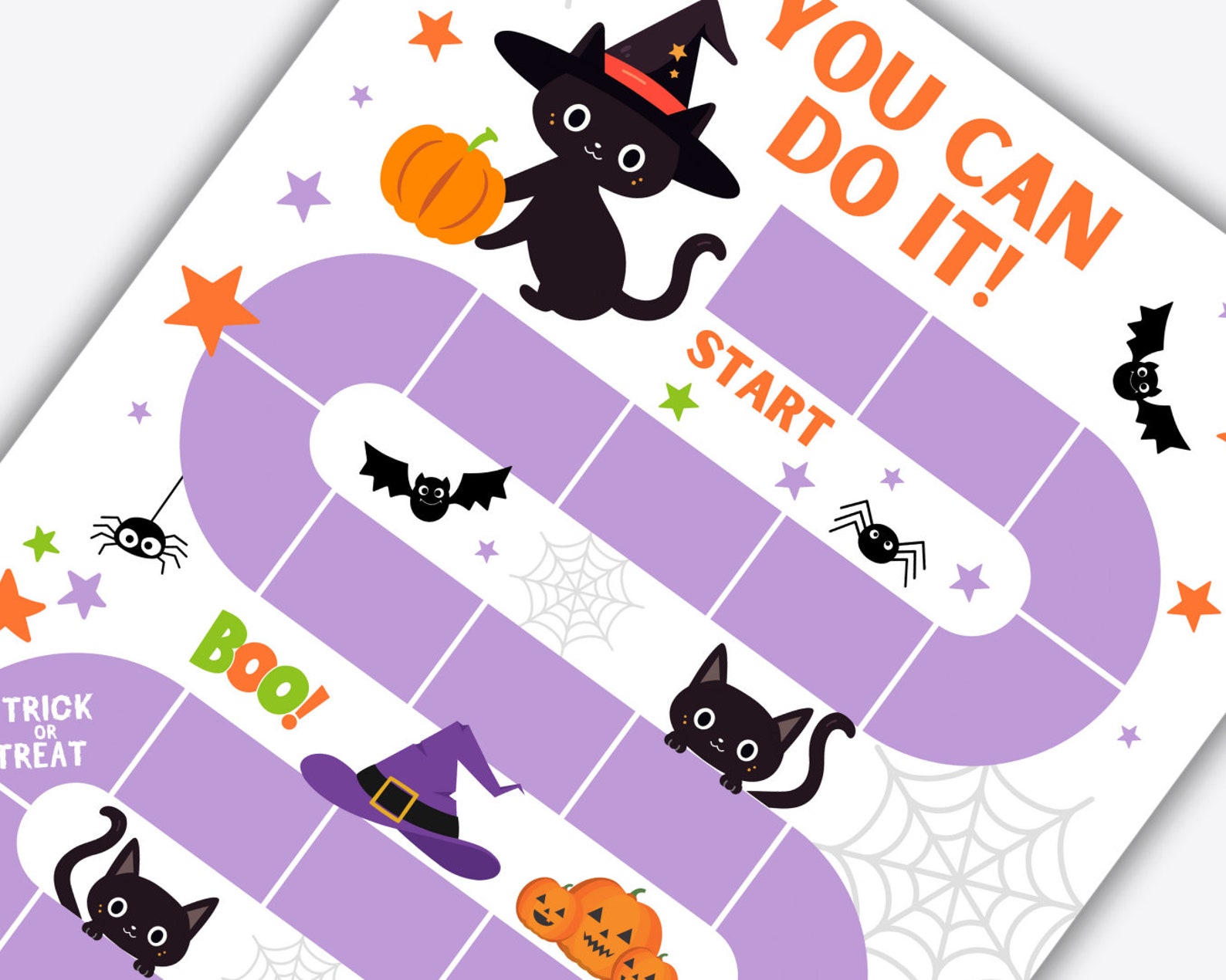 Halloween Reward Chart, Printable Kids Reward Chart, Cat Sticker Chart ...